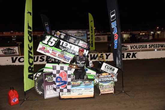 Donny Schatz charges from 12th to win at Volusia Speedway Park ...